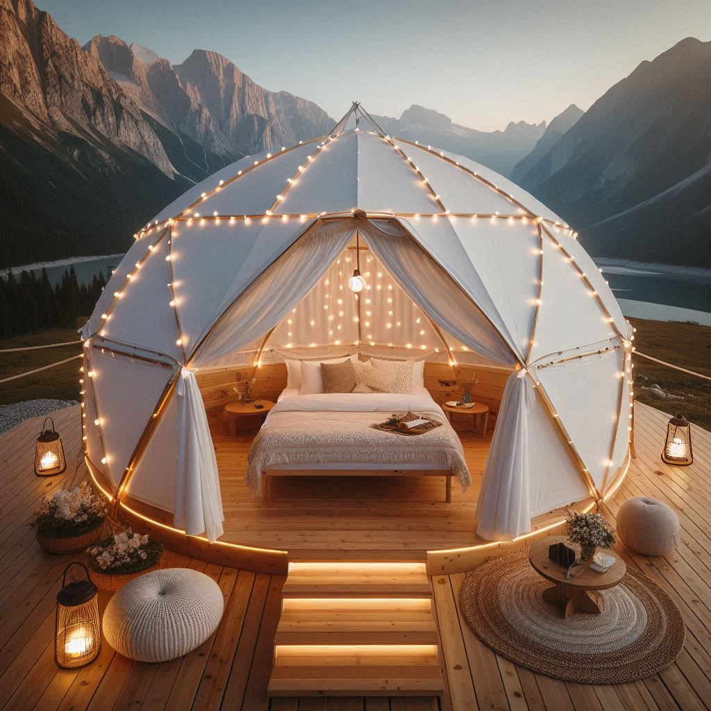 16' Geodesic Glamping Dome – The Glamp Collaborative